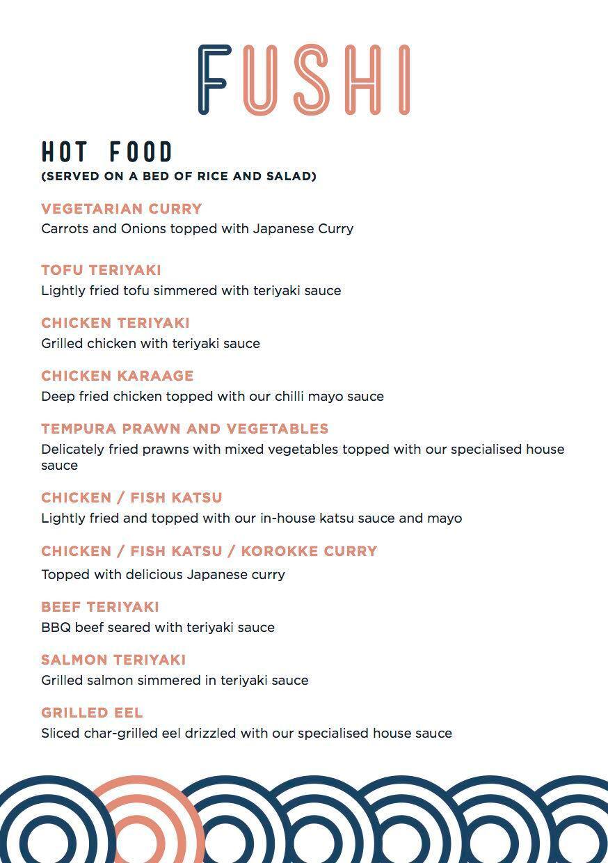 Menu at Fushi restaurant, Osborne Park, Ground Floor 20 Walters Dr