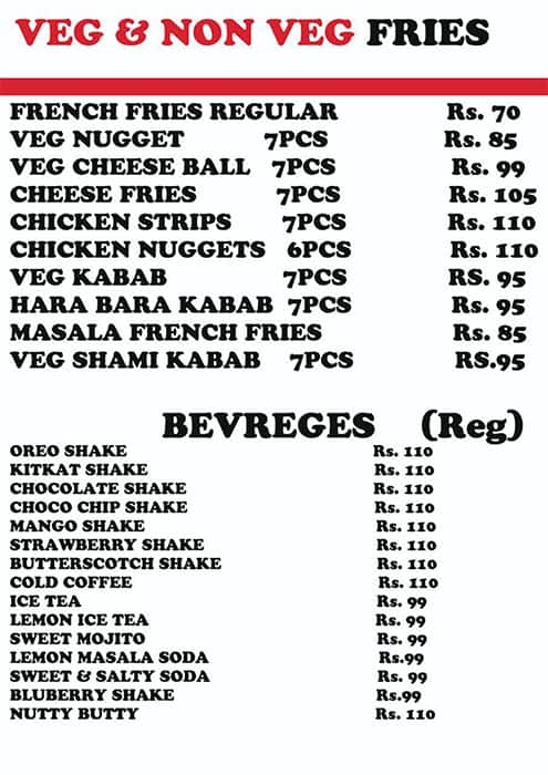 Menu at IN-HOUSE KITCHEN, New Delhi