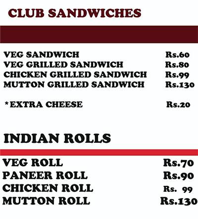 Menu at IN-HOUSE KITCHEN, New Delhi