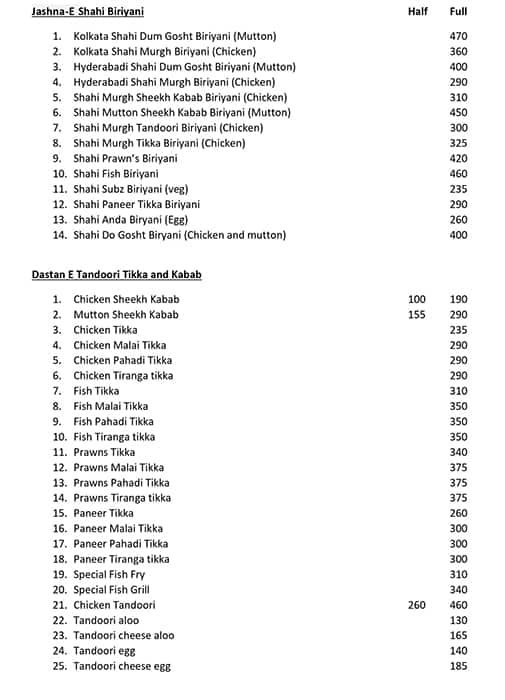 Menu of Yum Biryani, Nerul, Navi Mumbai