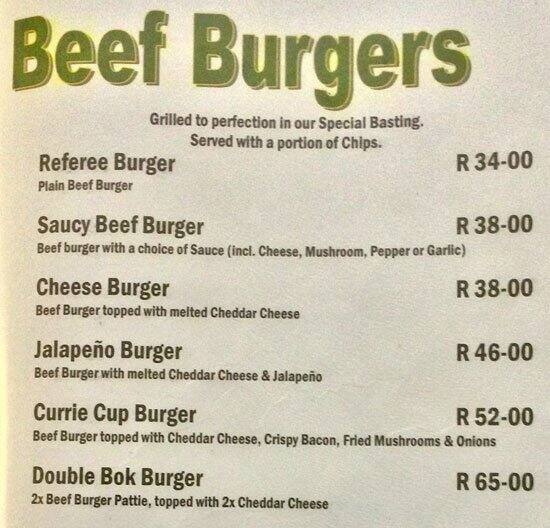 Carta de Springbok Bar, Pretoria, 495 Hilda St