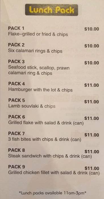 Menu at Macedon Fish Bowl fast food, Templestowe Lower