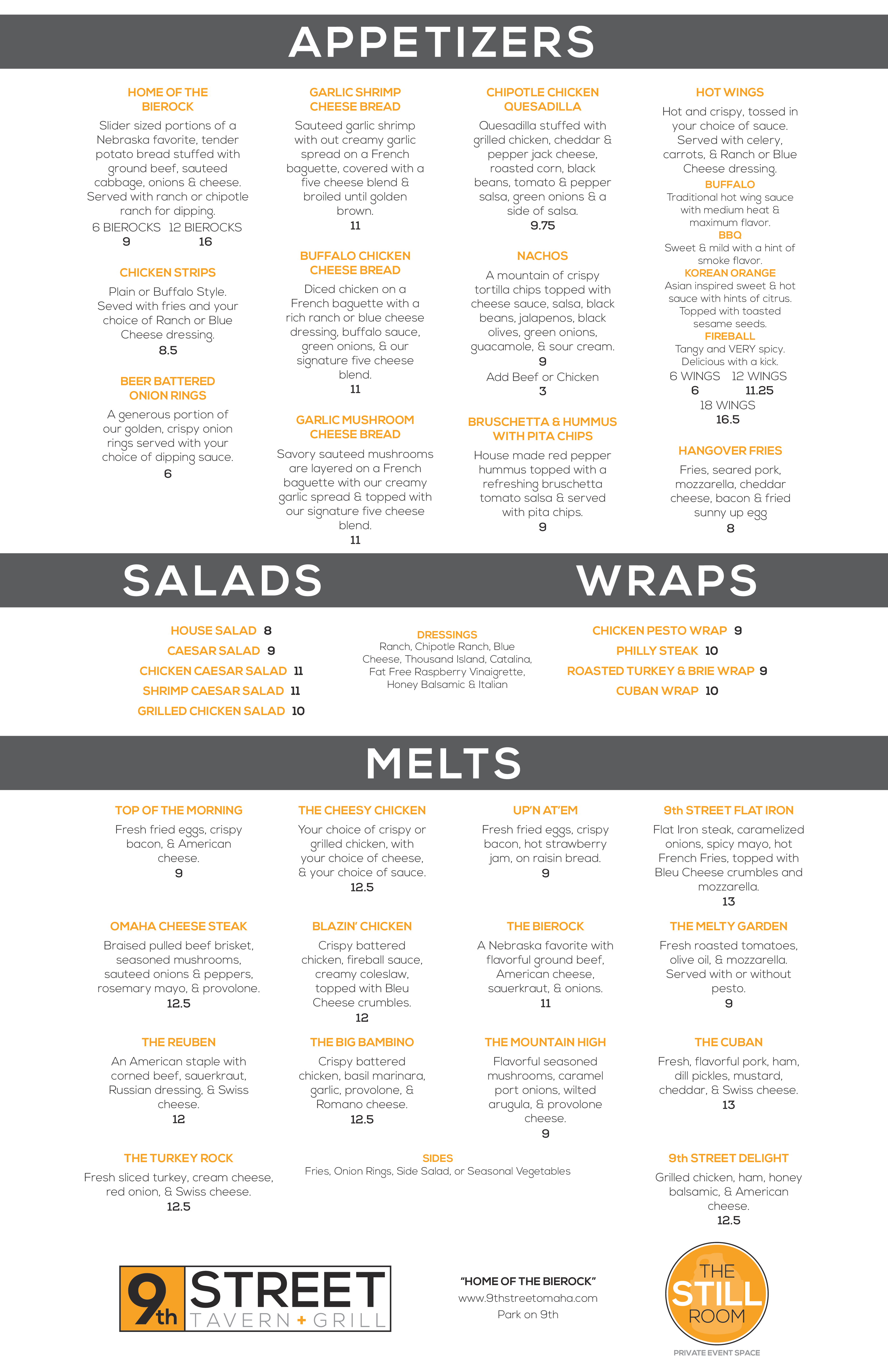 9th Street Tavern & Grill Menu - Urbanspoon/Zomato