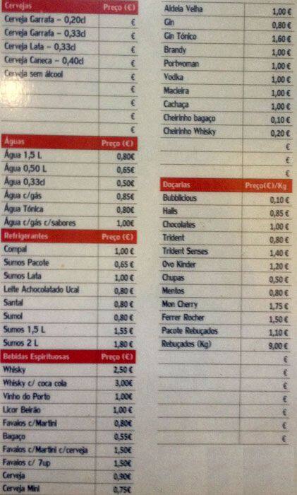 Menu em Luanda, Leça da Palmeira