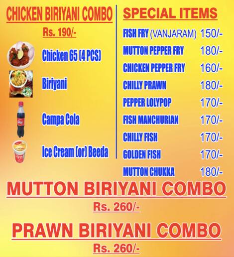 Top Roof Restaurant Menu, Menu for Top Roof Restaurant, Maduravoyal ...