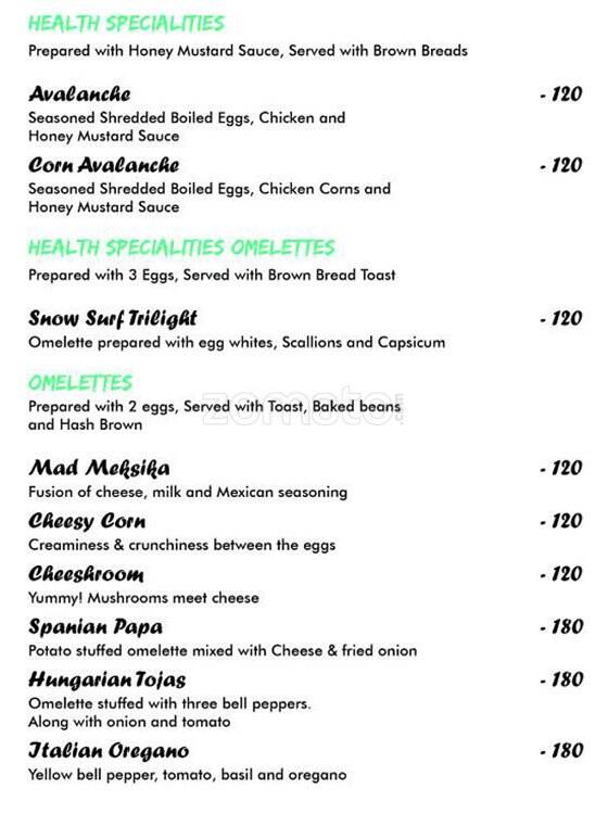 Menu at 180 Fine Dine, Chennai