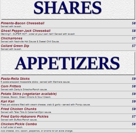 Menu at The Highlander pub & bar, Atlanta, 931 Monroe Dr NE ste c-101