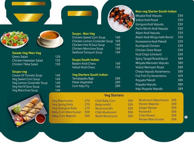 Menu of Platform 65, Kukatpally, Hyderabad