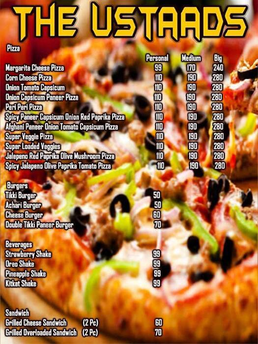 Menu of The Ustaads, Sector 81, Faridabad
