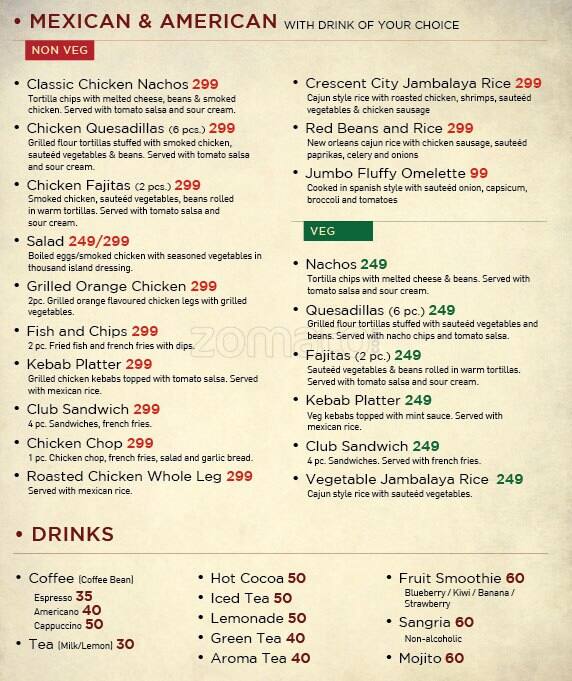 Menu at Sesame, Gurugram, The Sapphire Mall