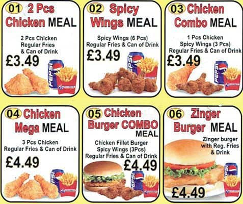 Menu at Favorite Chicken & Ribs restaurant, Dagenham, 20 Woodward Rd