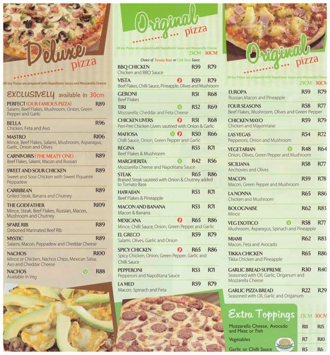 Menu at Pizza Perfect Benoni pizzeria, Benoni