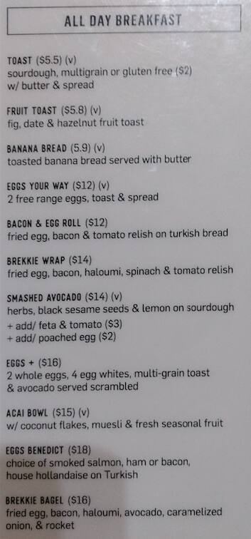 Menu at Coffee Hit restaurant, Carindale, Creek Rd