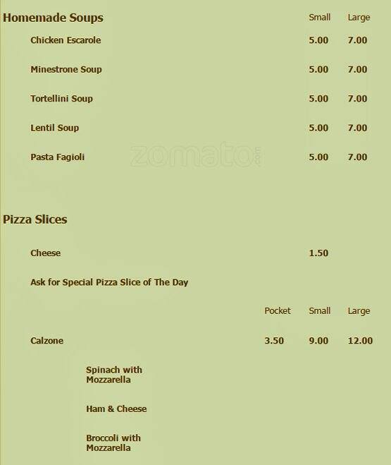Menu at Meridian Food Market restaurant, Boston, 121 Meridian St
