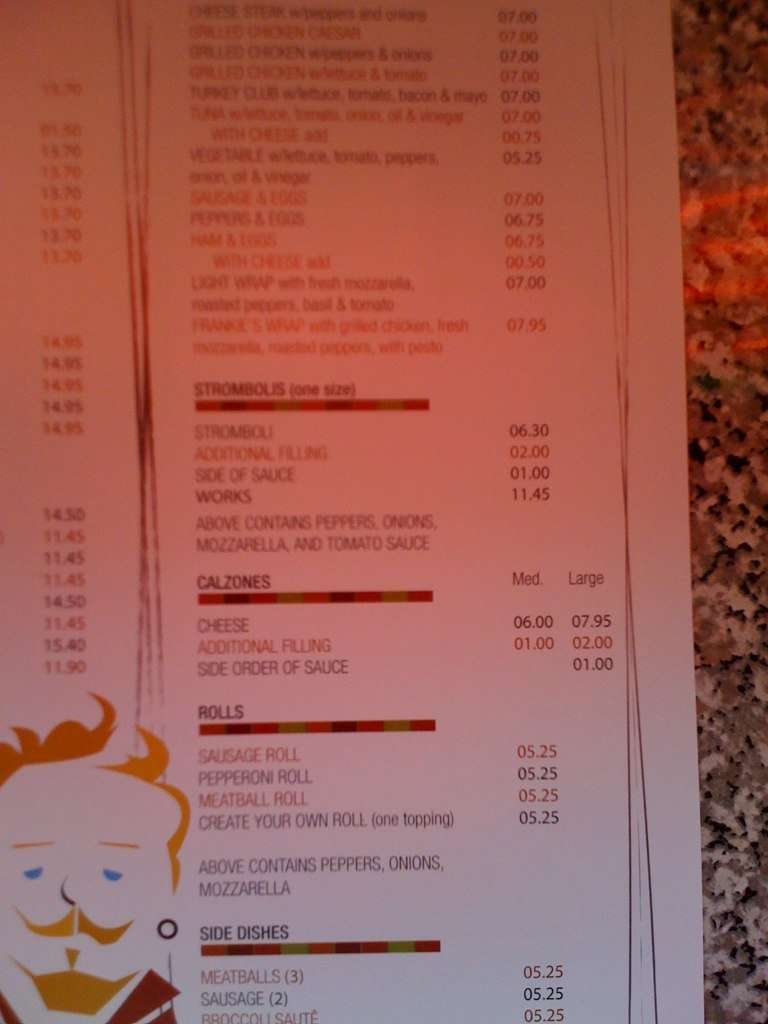 Menu at Nunzio's Pizza MX pizzeria, Scotch Plains