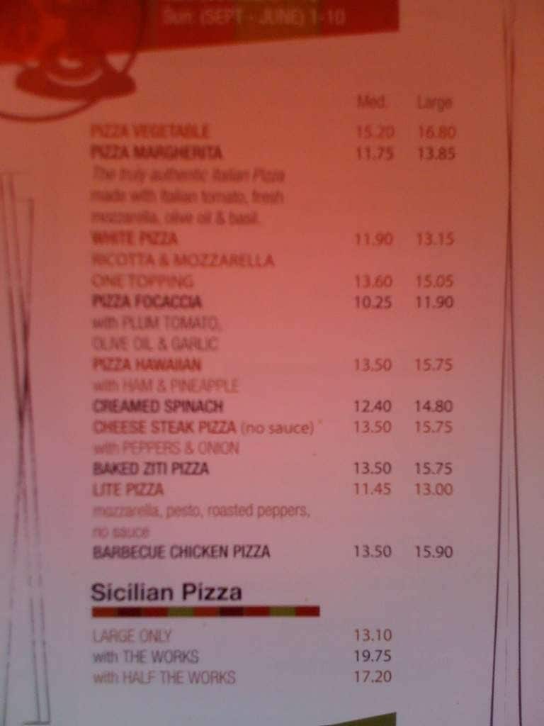 Menu at Nunzio's Pizza MX pizzeria, Scotch Plains