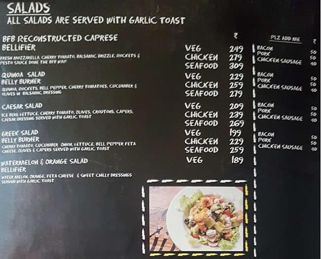 Menu of My Big Fat Belly, Bhawanipur, Kolkata