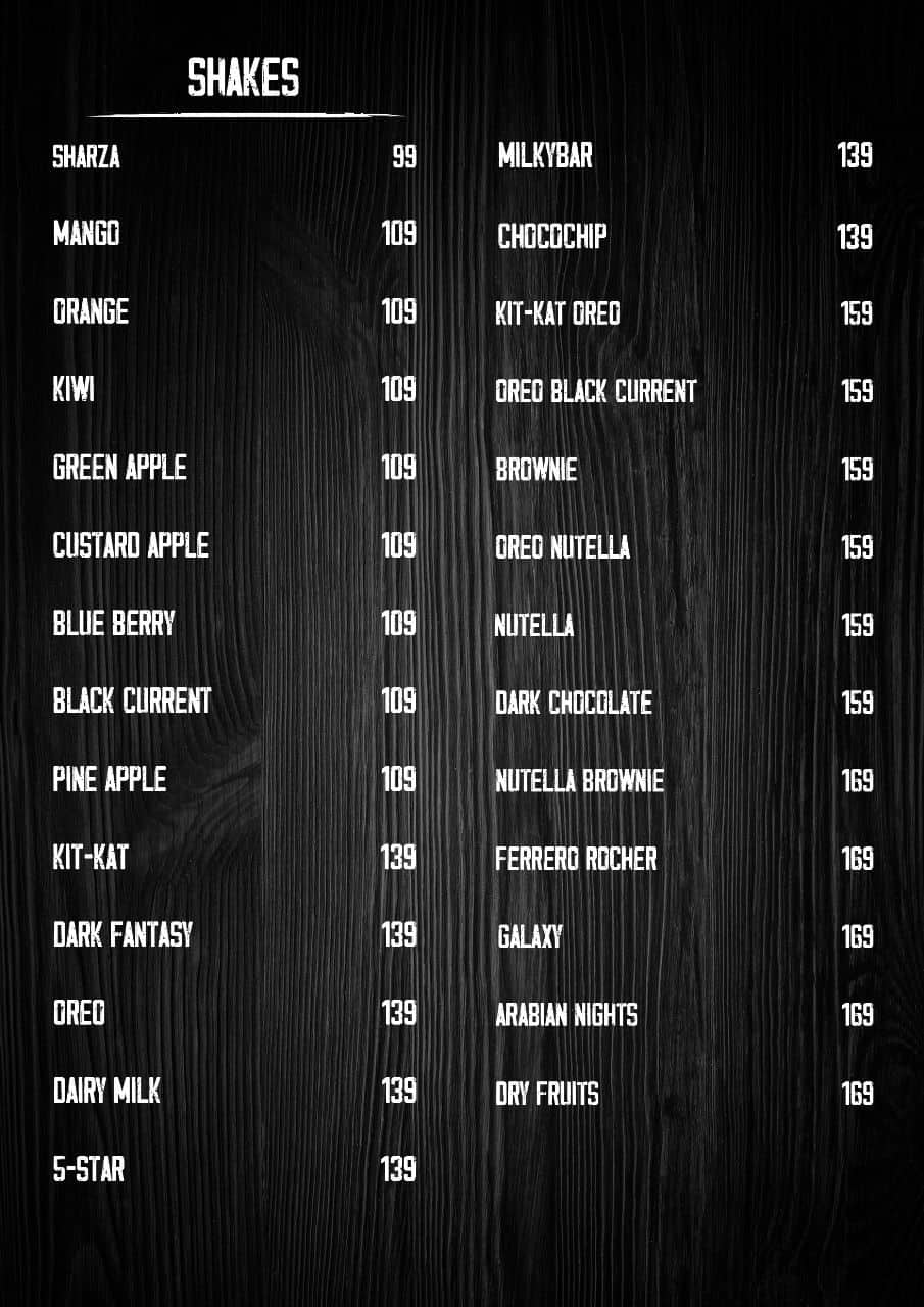 Menu of We Chitram, Dilsukhnagar, Hyderabad