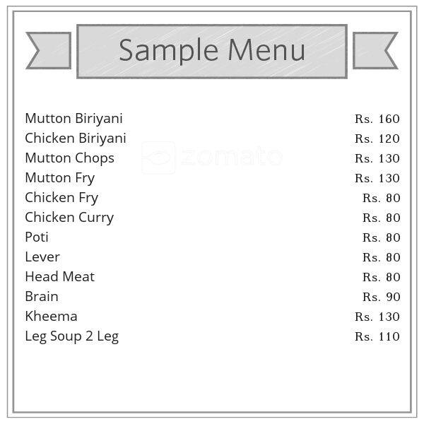 Sapthagiri's Naidu Eating Point Menu - Zomato