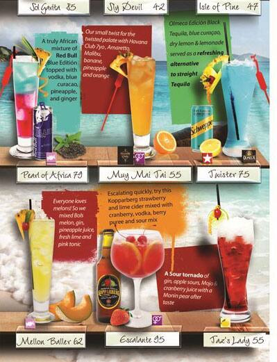 Menu at Cubaña Fourways pub & bar, Randburg, Cedar Rd