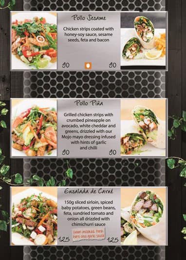 Menu at Cubaña Fourways pub & bar, Randburg, Cedar Rd