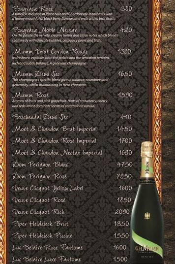 Menu at Cubana pub & bar, Randburg, Cedar Square Centre