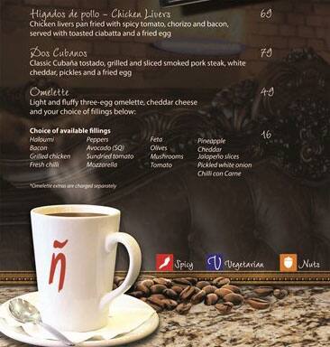 Menu at Cubaña Fourways pub & bar, Randburg, Cedar Rd