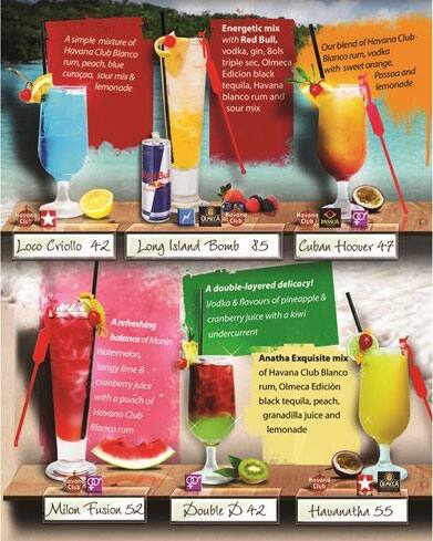Menu at Cubana pub & bar, Randburg, Cedar Square Centre