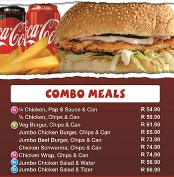 Menu at Tiago's Margate restaurant, Margate, 76 Marine Drive