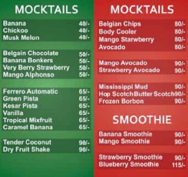 Menu at Lassi Cafe, Bengaluru, 71