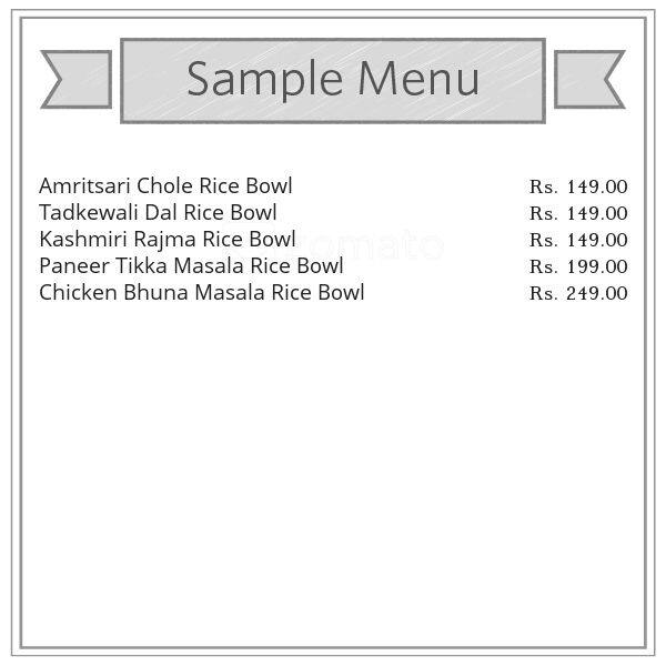 Menu at Funk, Hyderabad