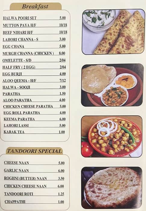 Menu of Mr. Kebabish, Baniyas, Dubai