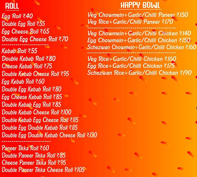 Menu of Kathi Express, Chinsura, Kolkata