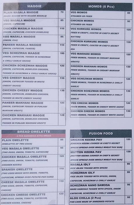 Menu at THE FLIP CAFE, Noida, Shop No. 1