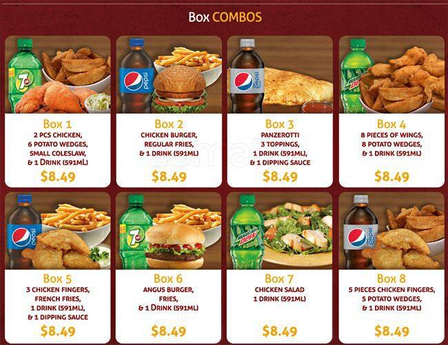 Menu at Double Double pizzeria, Toronto, Markham Rd