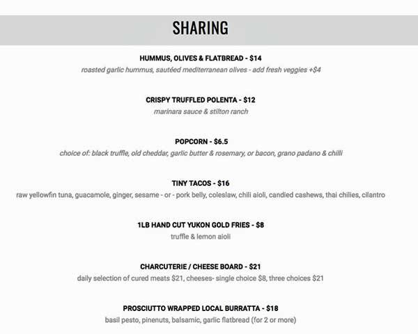 Menu at Indie Alehouse Brewing Co. pizzeria, Toronto