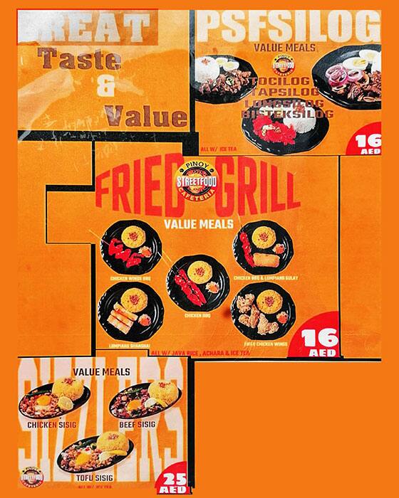 Menu at Pinoy Street Food Hamdan Street restaurant, Abu Dhabi, 11 Al ...