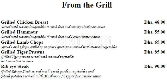 Menu at Chelsea Garden Restaurant & Cafe, Dubai, 1 Sheikh Zayed Rd