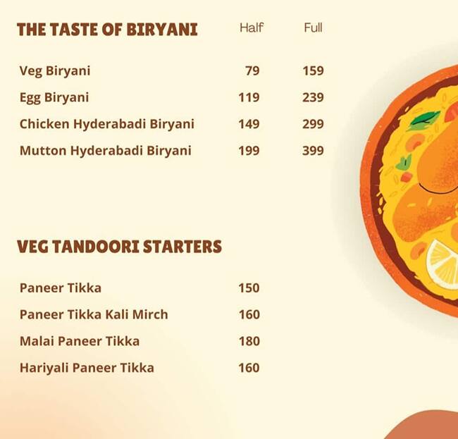 Menu at OTT Foods, Varanasi