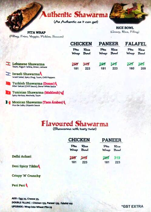 Shawarma Factory Menu, Menu for Shawarma Factory, Mahakali, Mumbai - Zomato