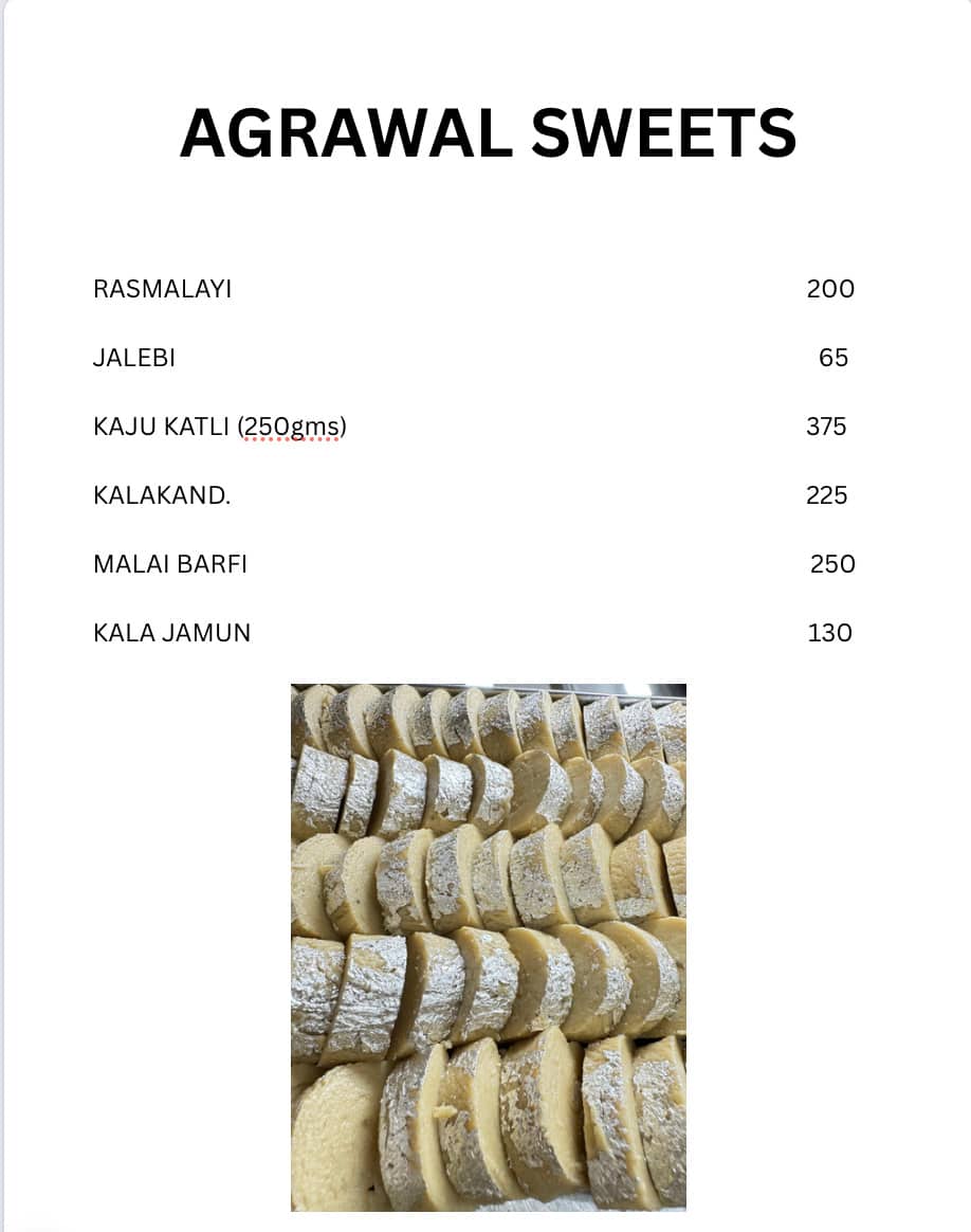 Menu of Aggarwal Sweets, Hadapsar, Pune