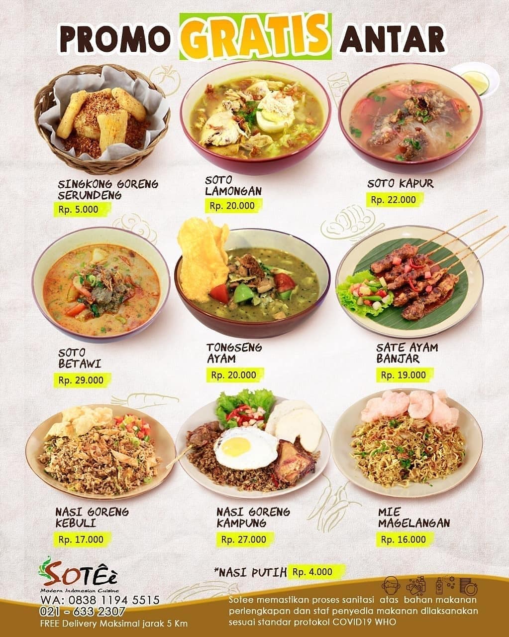 Menu at SOTEE Modern Indonesian Cuisine restaurant, West Jakarta, Jl ...