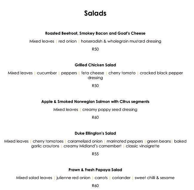 Menu at The Estuary Hotel & Spa pub & bar, Port Edward