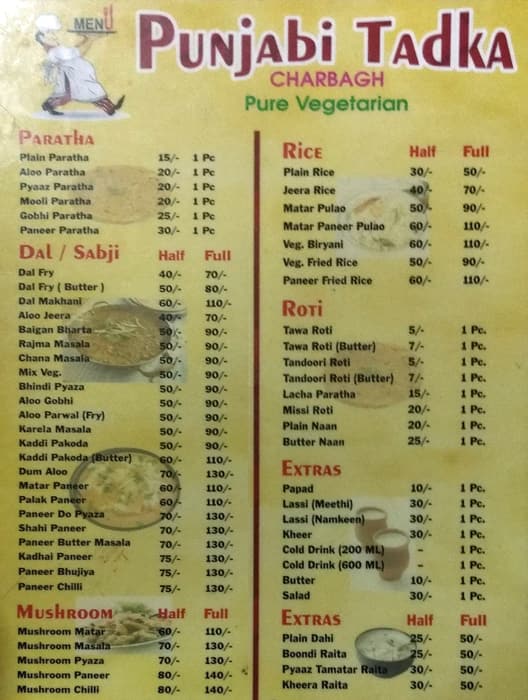 Punjabi Tadka Menu, Menu for Punjabi Tadka, Charbagh, Lucknow - Zomato