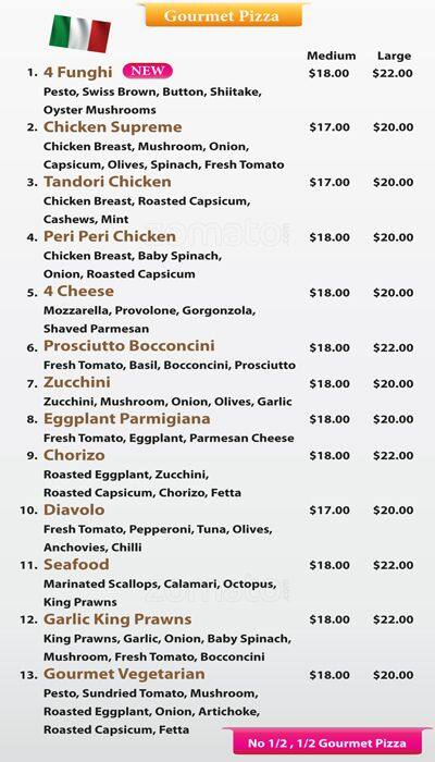 Carta del restaurante Bon Gusto, Petersham, 1/98-106 Audley St