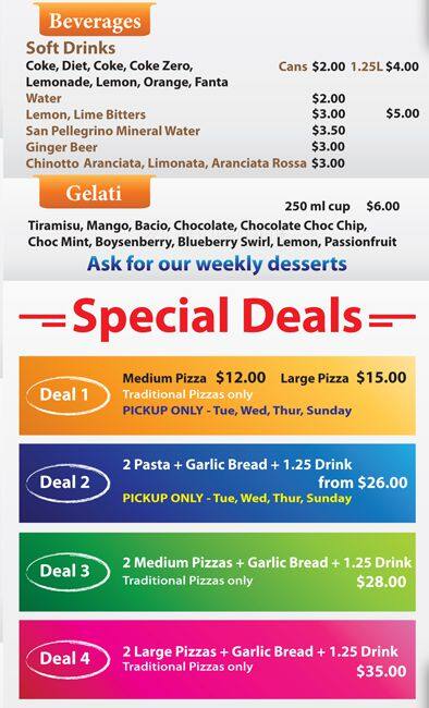 Carta del restaurante Bon Gusto, Petersham, 1/98-106 Audley St