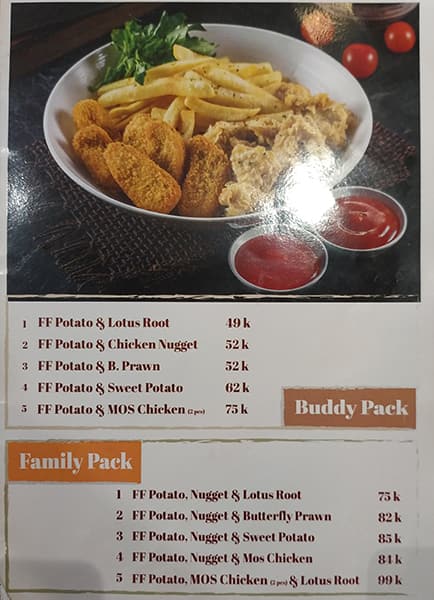 Menu at MOS Cafe, South Jakarta, Summitmas II Building