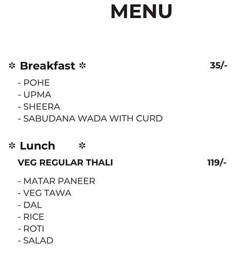 Menu of Prathmesh Pure Veg, Budhwar Peth, Pune