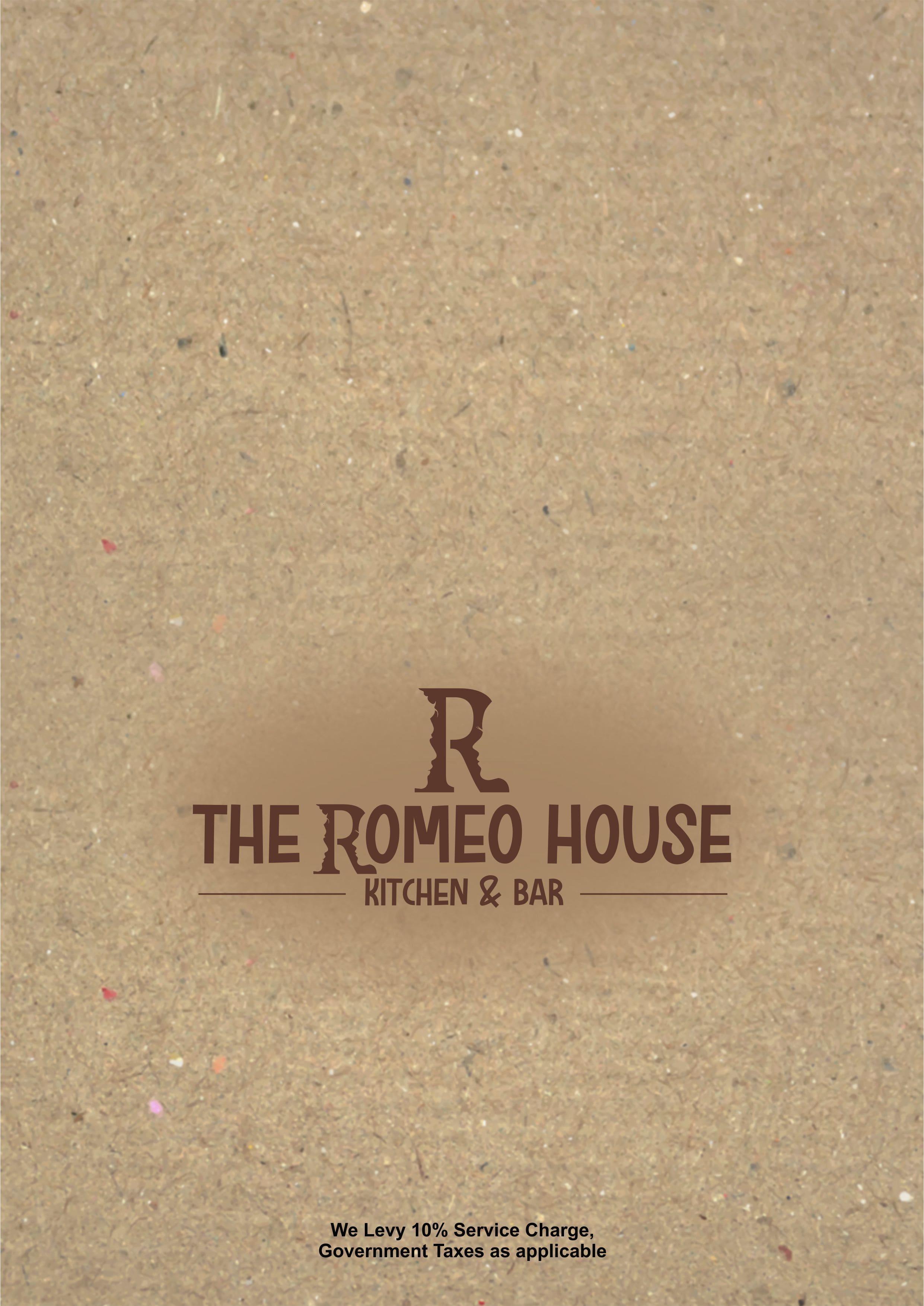 Menu of The Romeo House - Kitchen And Bar, Parel, Mumbai