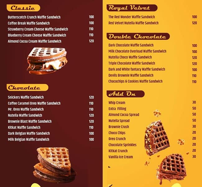 Menu of Belgian Waffles Bite, Pimple Saudagar, Pune